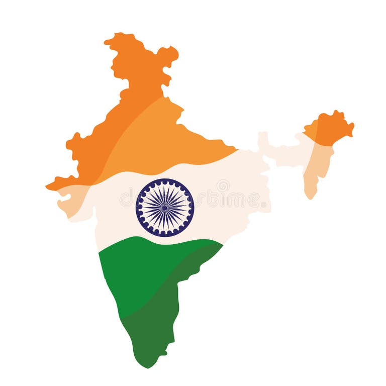 India flag in map stock vector. Illustration of nation - 284023055