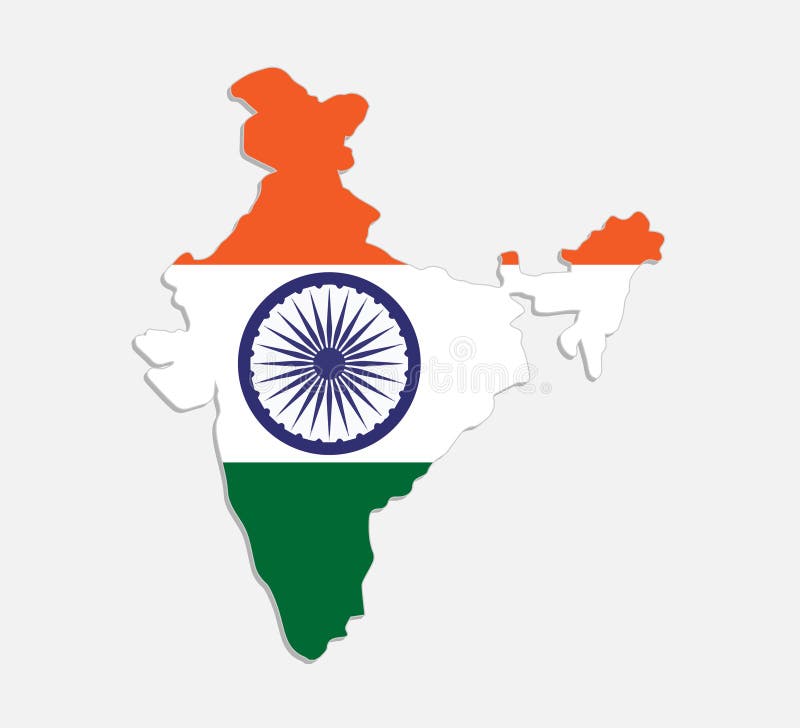 India flag map stock vector. Illustration of design - 277737561