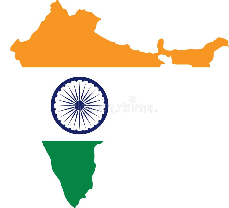 India flag map stock vector. Illustration of decorative - 176462045