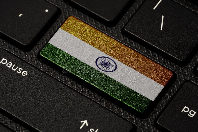 India Flag Print Screen on Laptop Computer Keyboard , India is Country ...