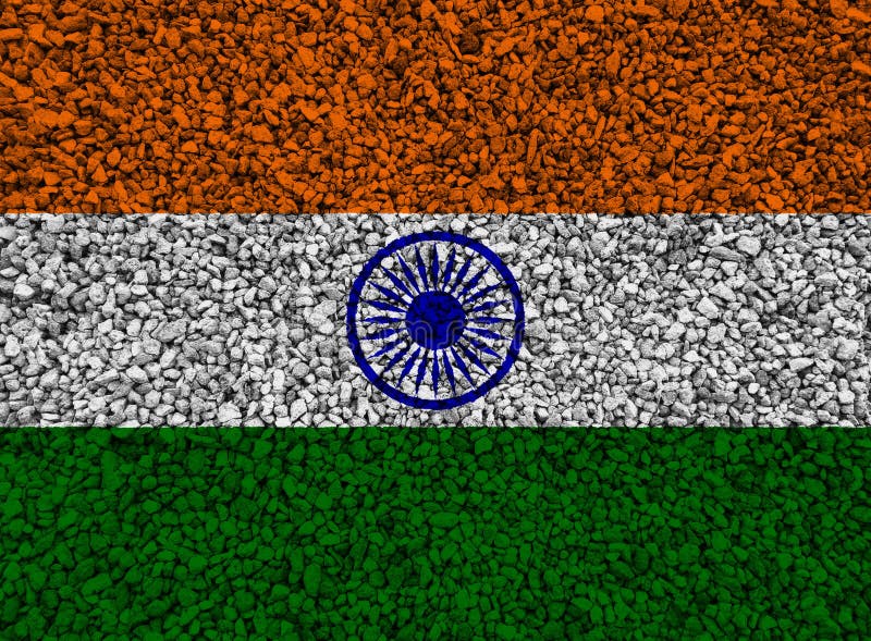India Flag with Texture on a Background Stock Illustration ...