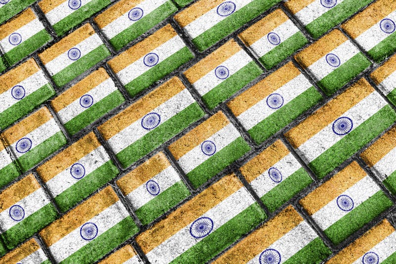 India Flag Urban Grunge Pattern Stock Illustration - Illustration of ...