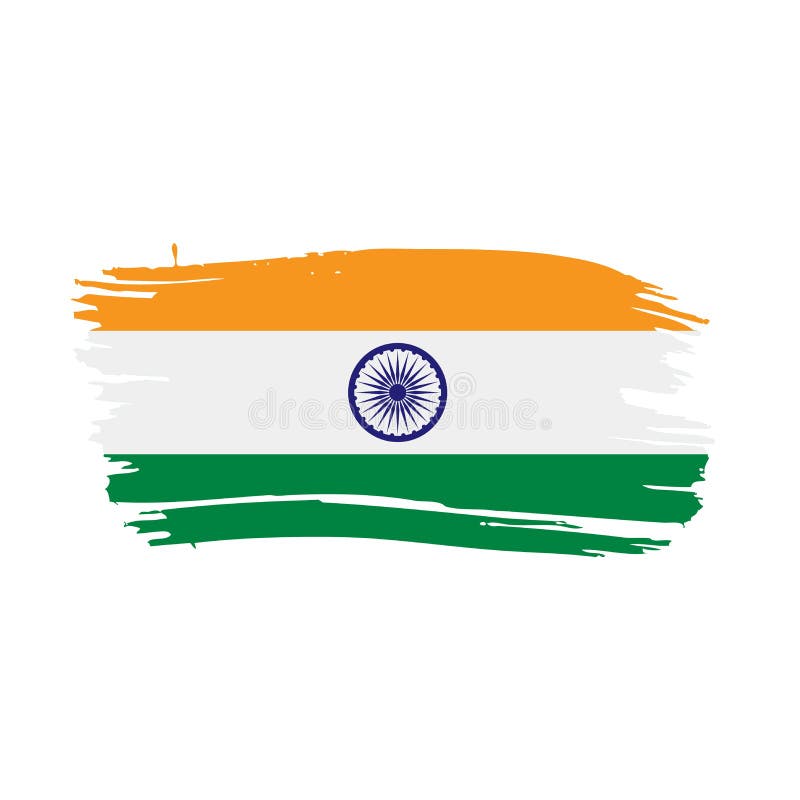 India Flag, Vector Illustration on a White Background Stock Vector ...