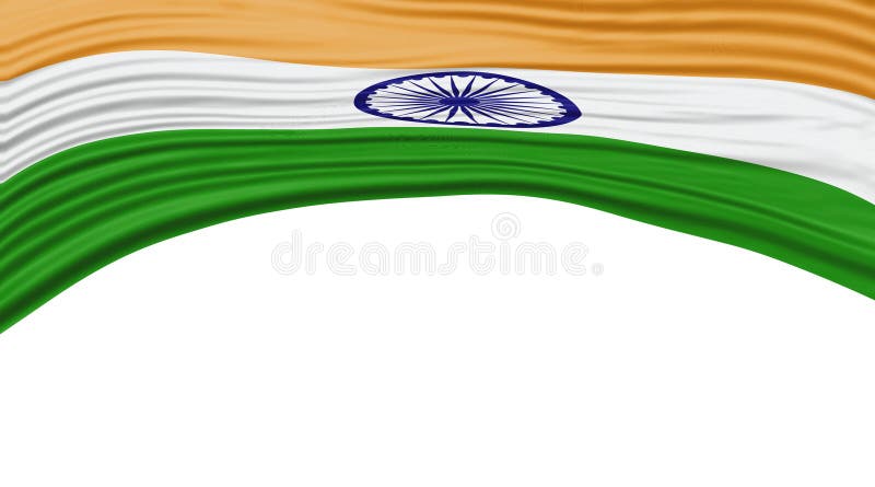 India Flag Wave, National Flag Stock Illustration - Illustration of ...