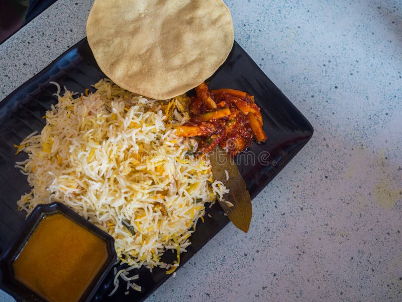 India Food, Little India in Singapore. Stock Image - Image of platter ...
