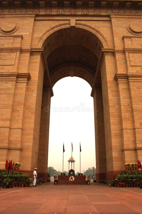 India Gate stock image. Image of india, canopy, flags - 16809501