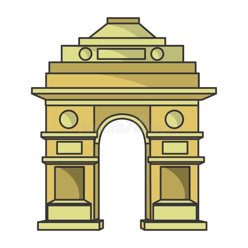 India gate delhi stock vector. Illustration of abstract - 81528831