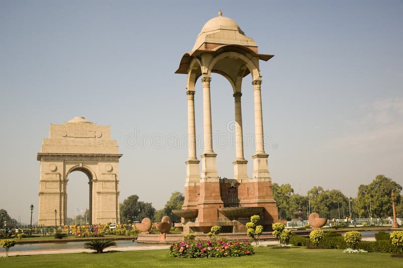 India Gate at Early Morning, New Delhi, India. Stock Photo - Image of ...
