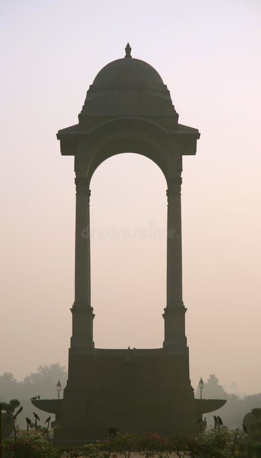 India Gate in the Evening Sky, Delhi Stock Image - Image of morning ...