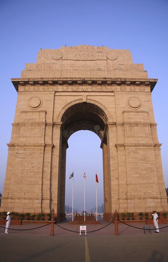 India Gate in the Evening Sky, Stock Photo - Image of colour, armed ...