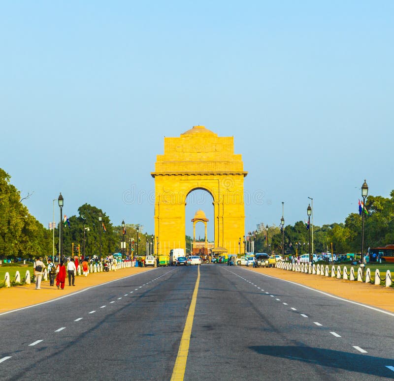 India Gate in Delhi stock image. Image of india, history - 48683315