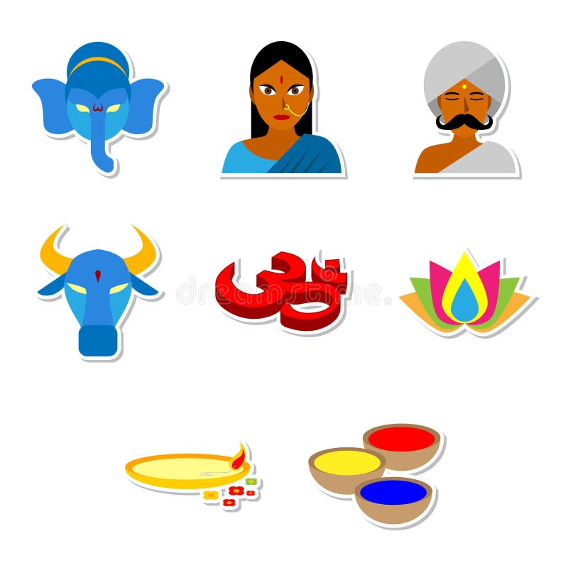 India icon set stock vector. Illustration of collection - 384518608