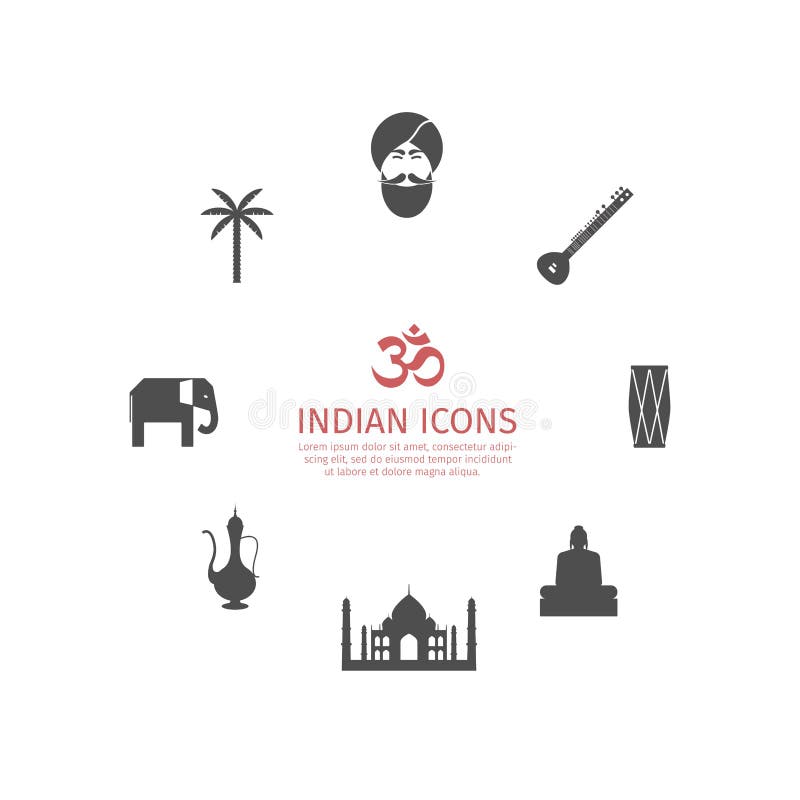 India icons stock illustration. Illustration of male - 90271287