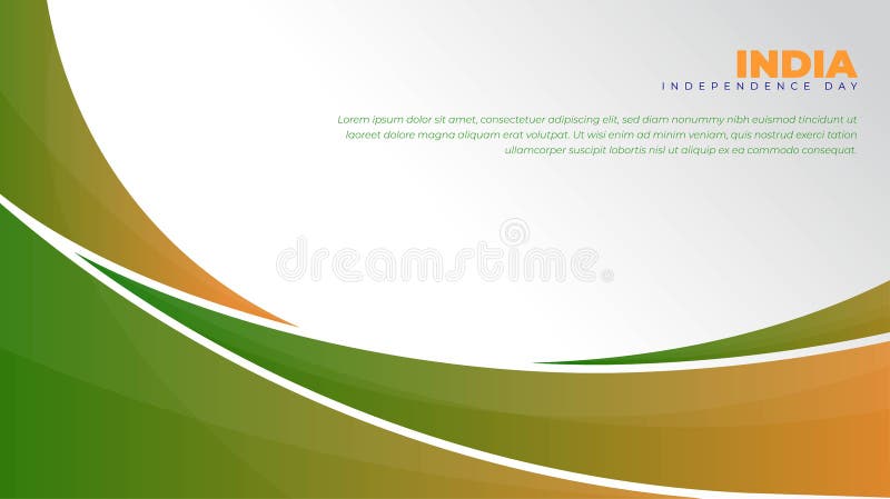 India Independence Day Background Design with Waving Green and Yellow ...