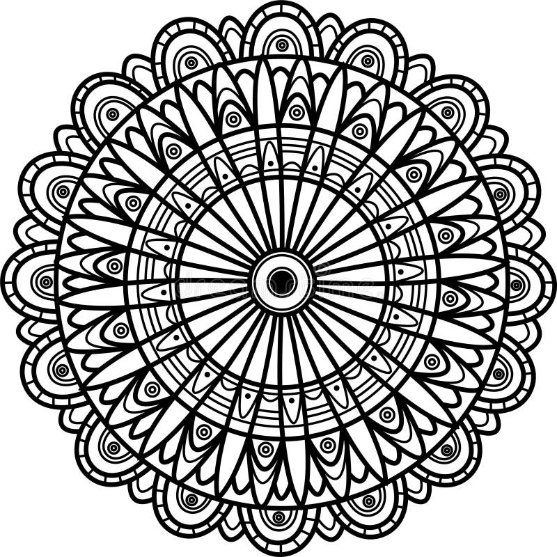 Mandala Vector Illustration. Coloring Paper, Page, Book Stock Vector ...