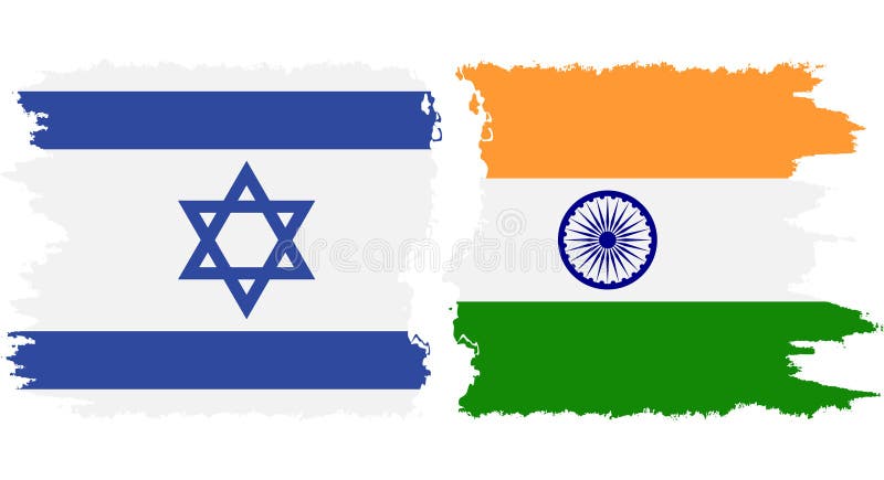 India and Israel Grunge Flags Connection Vector Stock Vector ...