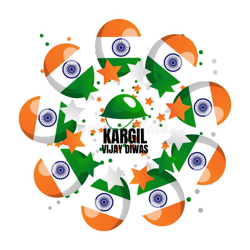 India Kargil Vijay Diwas Vector Cartoon Banner Stock Vector ...
