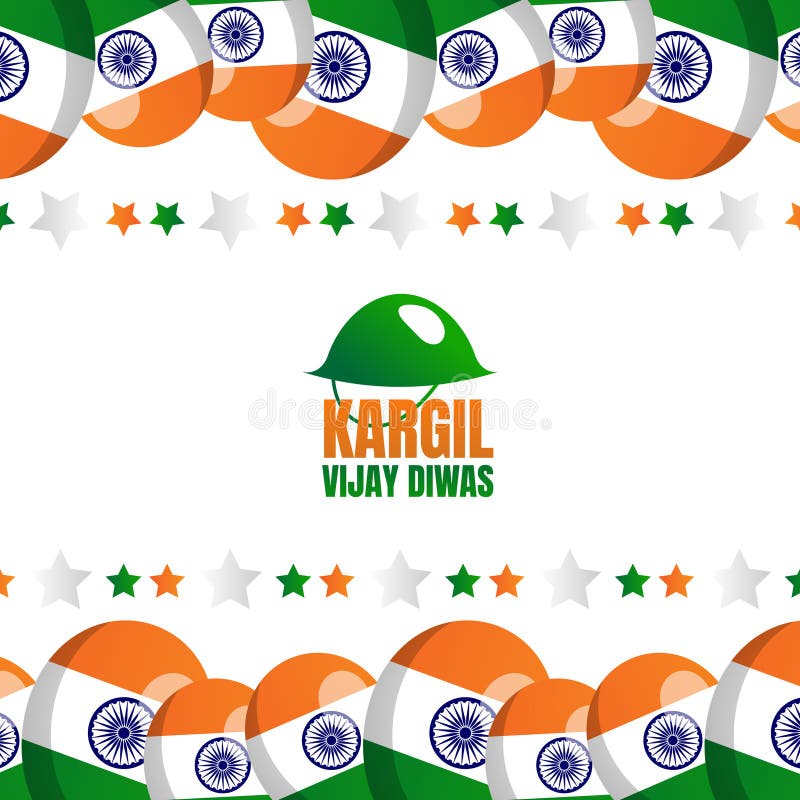India Kargil Vijay Diwas Vector Cartoon Banner Stock Vector ...