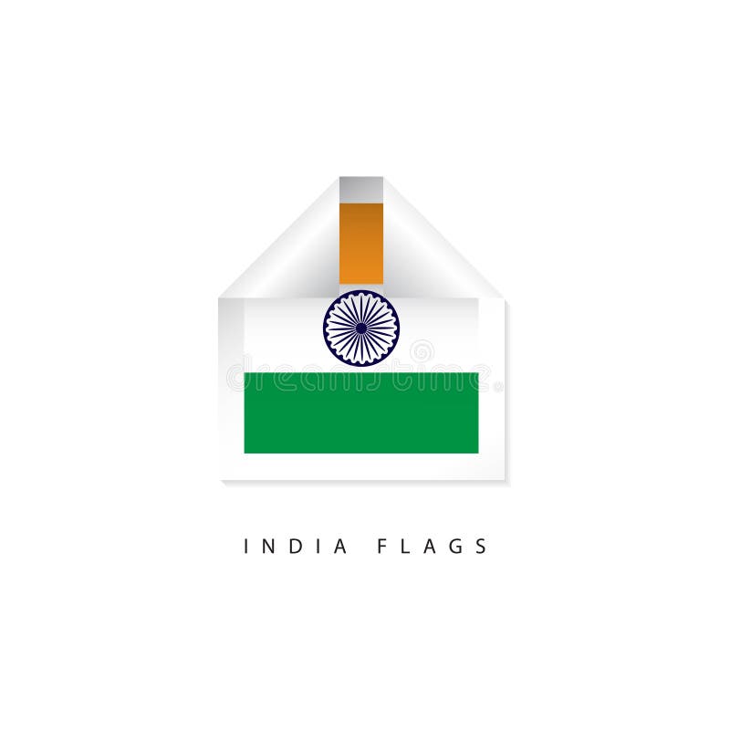 India Label Flags Vector Template Design Stock Vector - Illustration of ...