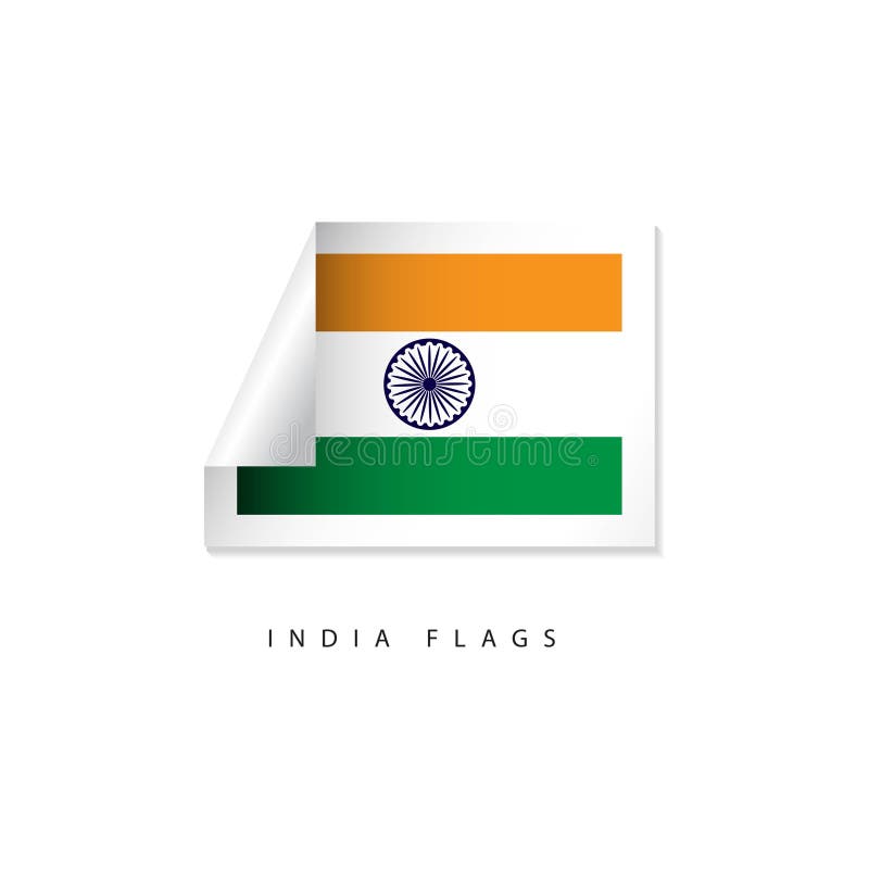 India Label Flags Vector Template Design Stock Vector - Illustration of ...