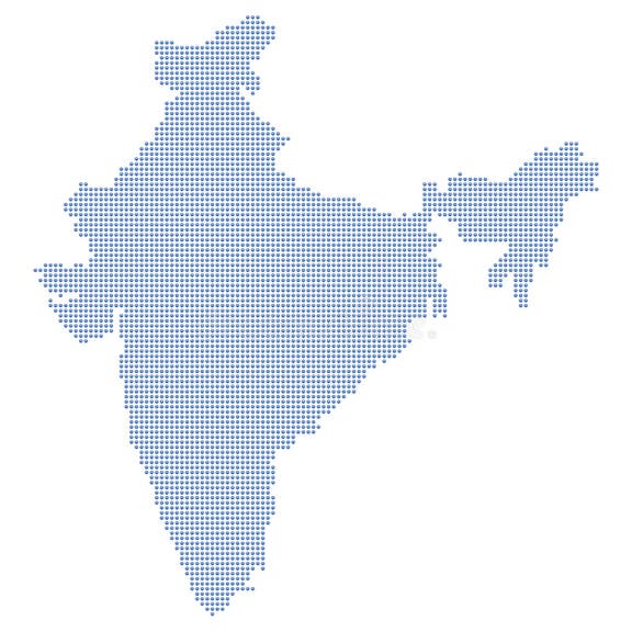 India map dots stock vector. Illustration of digital - 11005923
