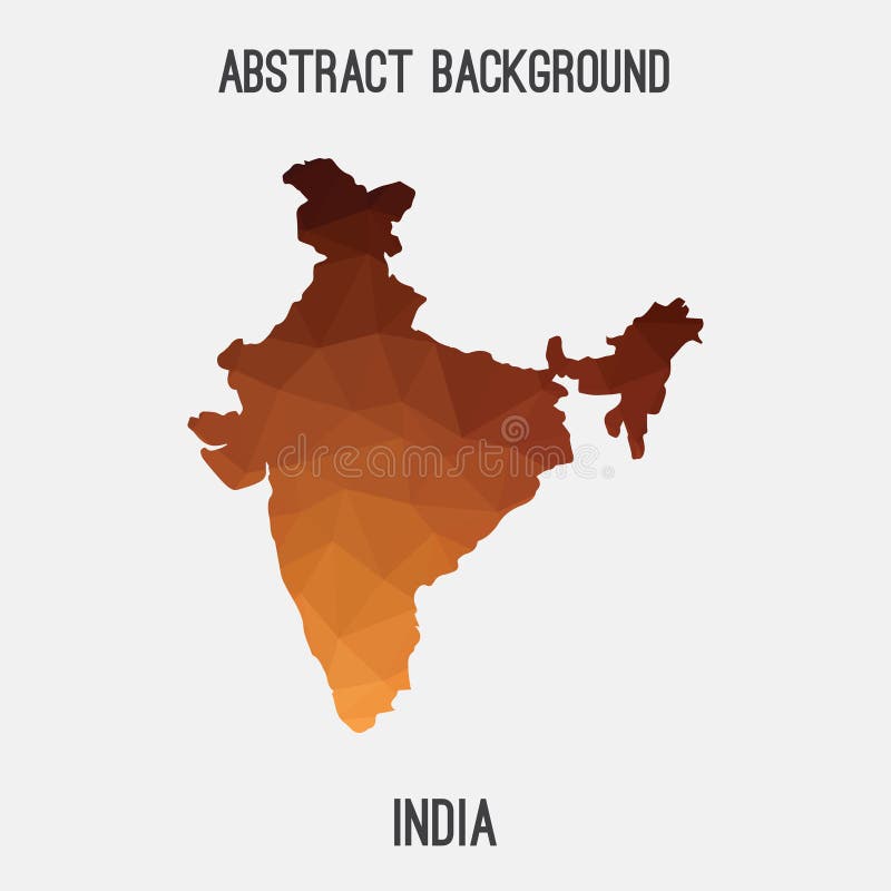 India Map in Geometric Polygonal,mosaic Style. Stock Vector ... India Map in Geometric Polygonal,mosaic Style. Stock Vector ...