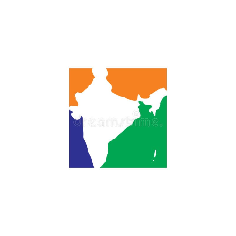 India Map Logo Icon Vector Symbol Element Stock Vector - Illustration ...