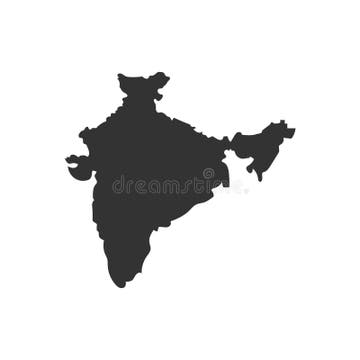 India Map with Shadow - Vector Stock Illustration - Illustration of ...