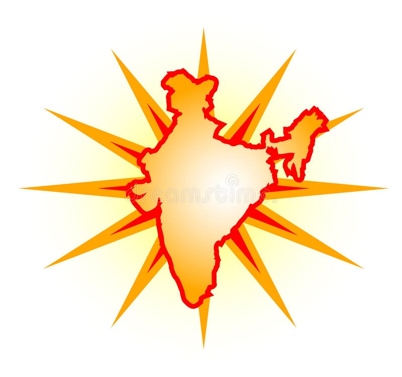 Red Dot Map of India stock vector. Illustration of graphic - 115631634