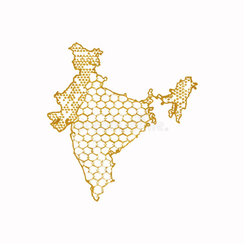 India Map Vector on White Background Stock Vector - Illustration of ...