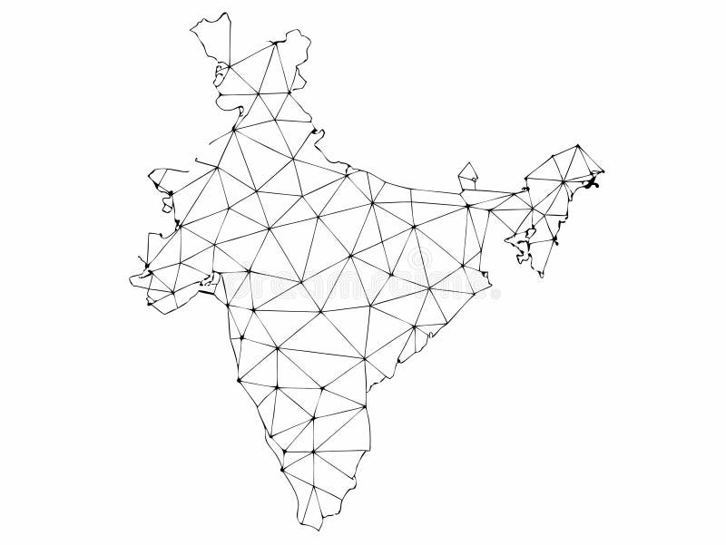 India Map Vector on White Background Stock Vector - Illustration of ...