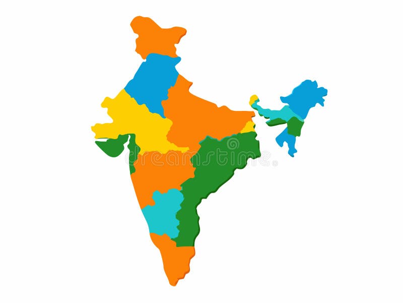 India Map Vector on White Background Stock Vector - Illustration of ...