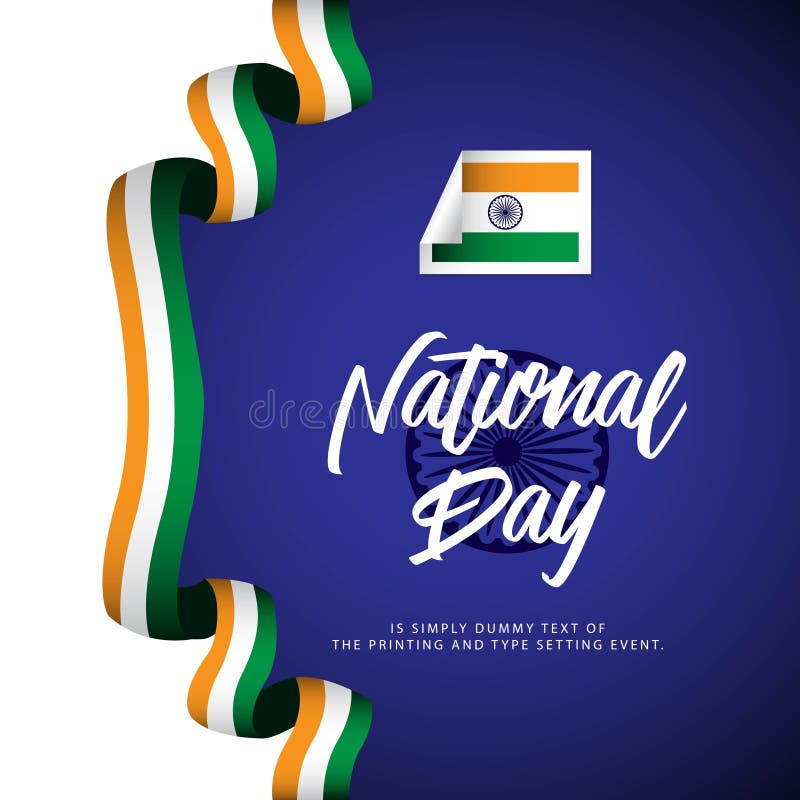 India National Day Vector Design Illustration Stock Vector ...