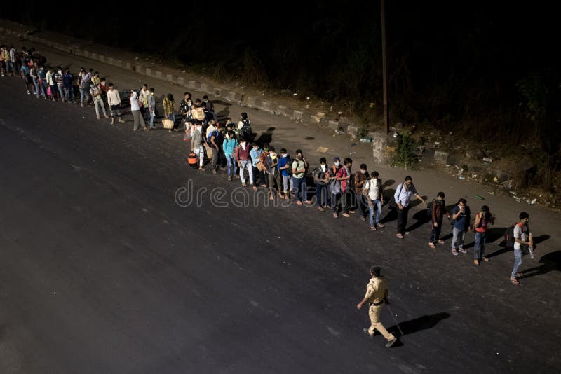 India Nationwide Lockdown_Migrant Workers Editorial Photo - Image of horizontal, covid: 189679586
