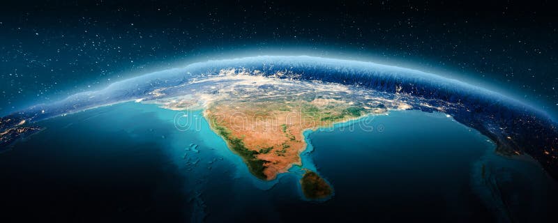 India night city lights stock illustration. Illustration of continent ...