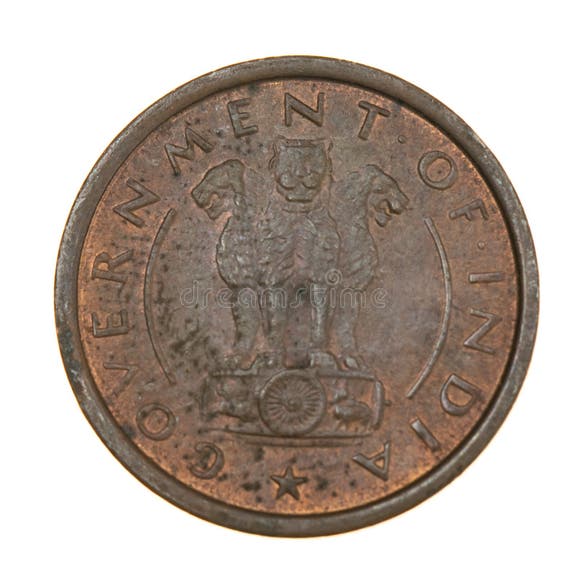 India One Pice Coin Dated 1952 Stock Photo - Image of vintage ...