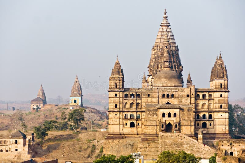 Chhatris Cenotafier, Orchha Fotografering för Bildbyråer - Bild av ...