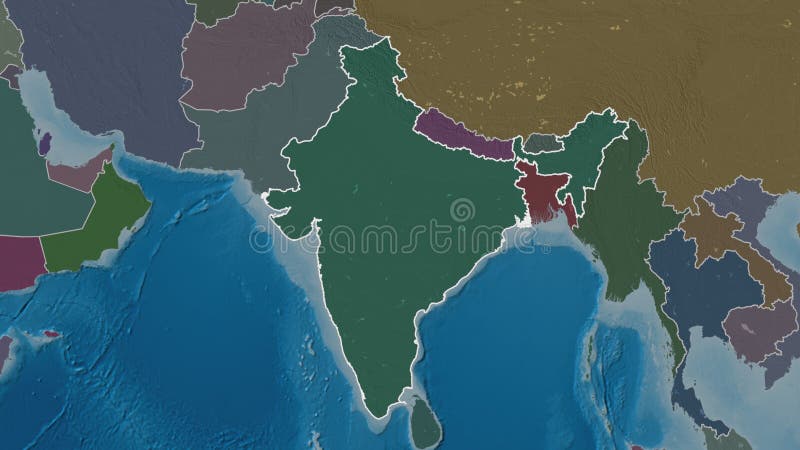 India - Overview. Administrative Stock Illustration - Illustration of ...