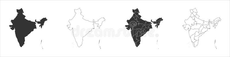 India Political Map of Administrative Divisions Stock Vector ...