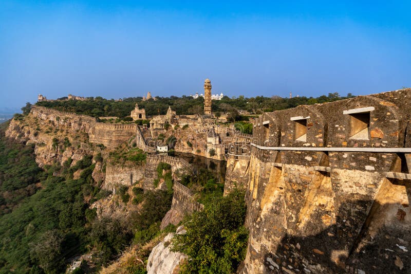 India. Rajasthan. Chittorgarh. Chittor Fort Editorial Image - Image of ...
