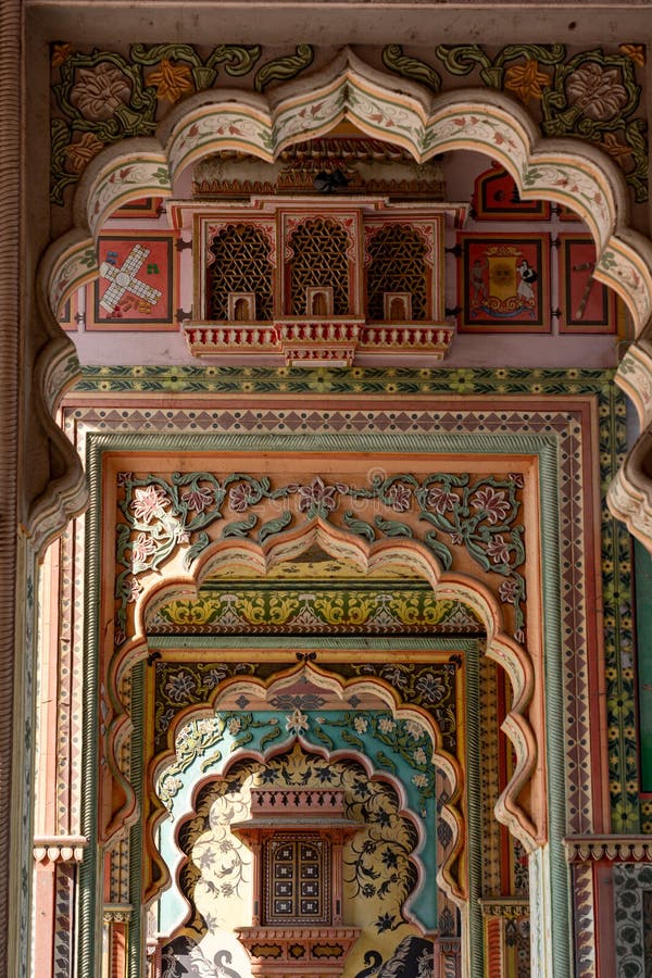 India. Rajasthan. Jaipur. Patrika Gate Stock Image - Image of famous ...