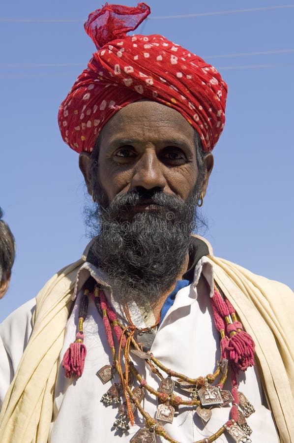 India, Rajasthan, Thar Desert: Colourful Turban Editorial Image - Image ...