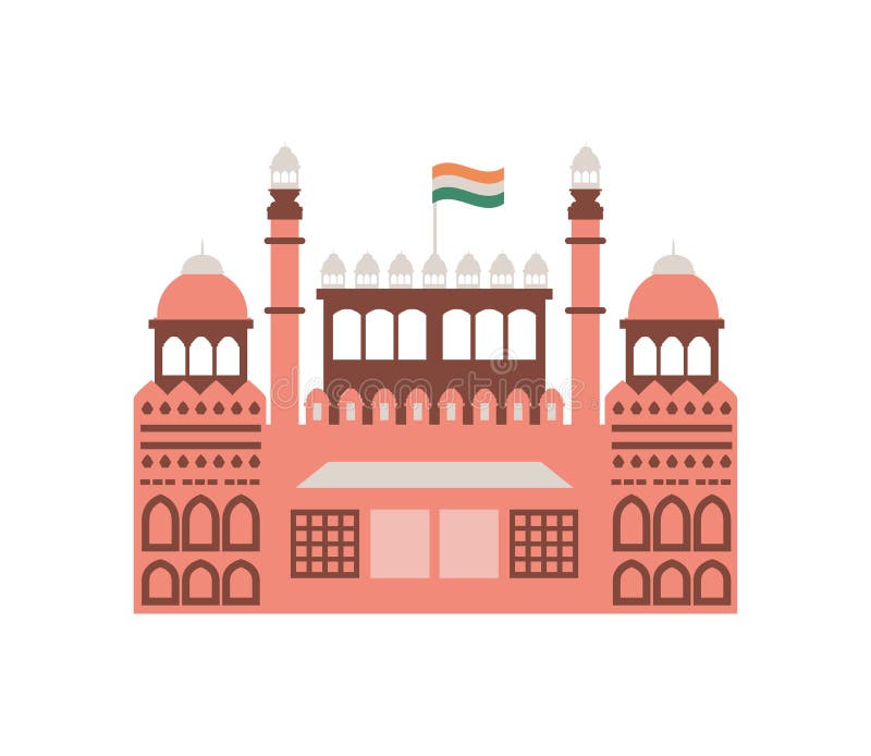 Red Fort Delhi India Stock Illustrations – 446 Red Fort Delhi India ...
