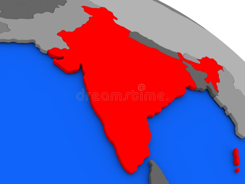 India in red stock illustration. Illustration of international - 80789213