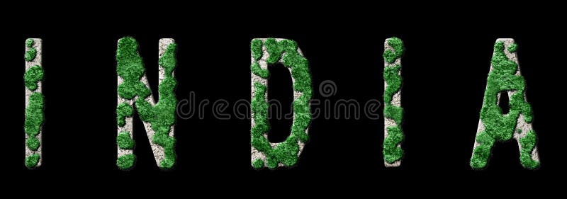 India Reforestation and Climate Message, Sustainable Green Typography ...