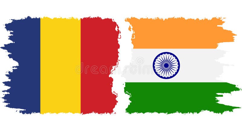India and Romania Grunge Flags Connection Vector Stock Illustration ...