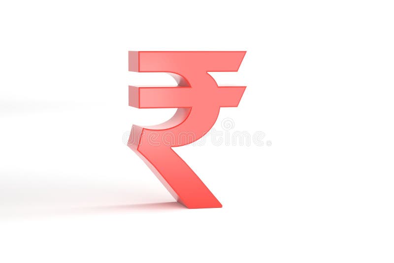 India Rupee Symbol Text on Isolated Background Stock Illustration ...