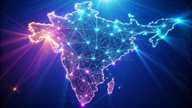 Indias Digital Tapestry a Network of Data and Innovation AI Generated ...