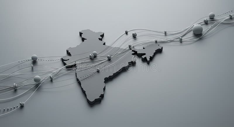 India S Interconnected Future: a 3D Rendering Showcasing the Nation S ...