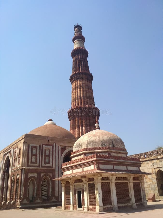 India& X27;s Kutub Minar Building Stock Photo - Image of building ...